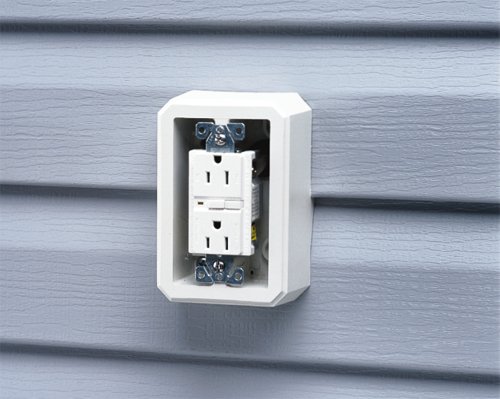 Arlington FS8171 Weatherproof Flanged Outlet Switch Box for Dutch Lap Siding, White, 1-Pack