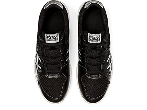 ASICS Men's Upcourt 3 Volleyball Shoes, 12, Black/Pure Silver