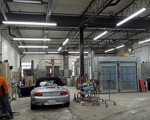 ANTLUX 8FT LED Shop Light for Garage, 72W 8000LM, 5000K, 8 Foot Ceiling Light Fixtures, Plug in, Fluorescent Replacement for Workshop Warehouse Basement, Hanging Lighting with on/Off Pull Chain