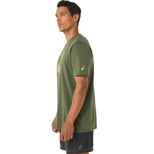 ASICS Men’s Paintbrush Short Sleeve TEE Apparel, XL, Olive Canvas