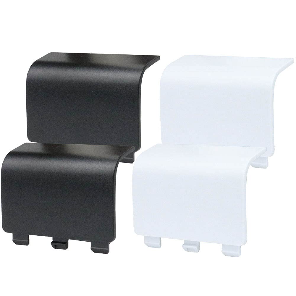 Aosai Replacement Battery Cover Door for Xbox Series X, Xbox Series S Controller, Battery Back Shell Repair Part Compatible with Xbox Core Controller (2 Black + 2 White)