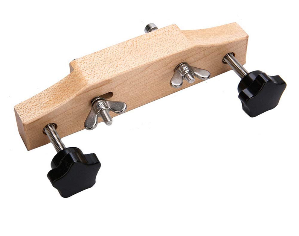 Jiayouy Luthier Tools Solid Maple Guitar Bridge Clamp with Cork Gasket L-Wrench for Classical/Acoustic Guitar Accessory