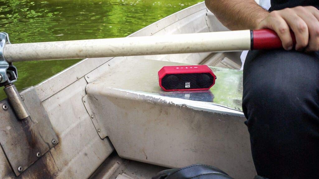 Altec Lansing LifeJacket H2O 4 - Waterproof Bluetooth Speaker, Durable & Portable Speaker with Voice Assistant, 10 Hour Battery Life & 100 Foot Range, True Red