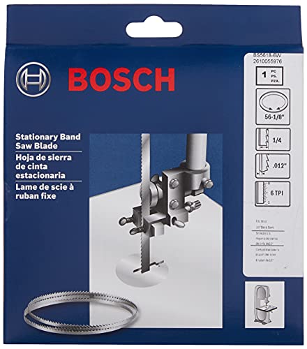 BOSCH BS5618-6W 56-1/8 In. 6 TPI General Purpose Stationary Band Saw Blade Ideal for General Purpose Applications in Wood