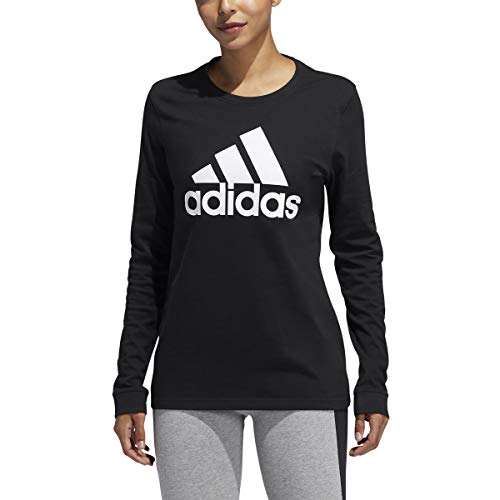 adidas womens Basic Badge of Sport Tee Black X-Large