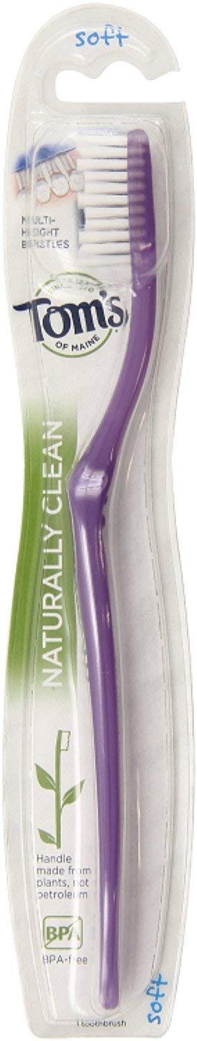 Tom's of Maine Toothbrush Naturally Clean, Soft 1 ea (Pack of 4)