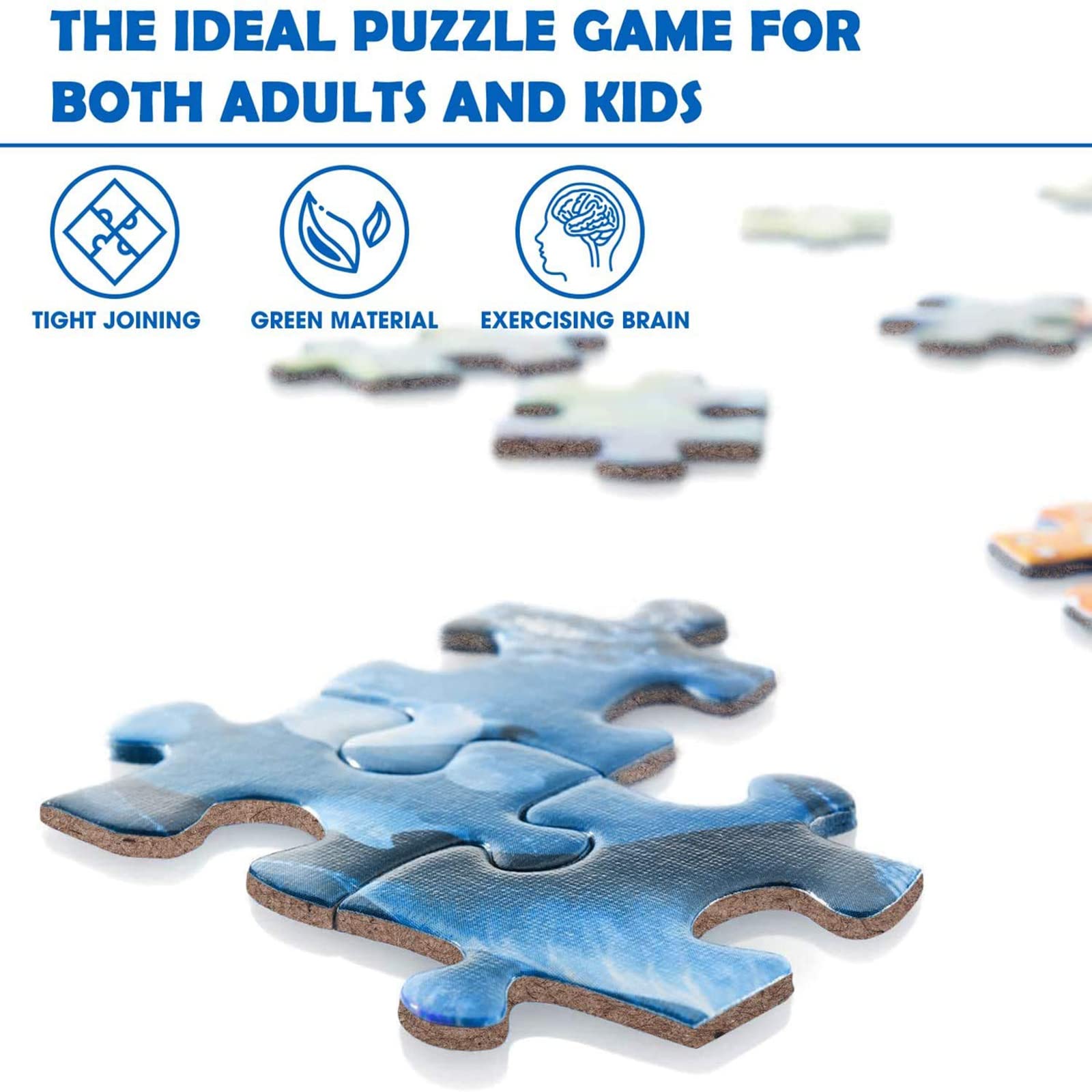 Jigsaw Puzzles 2-Pack 1000 Pieces, for Adults Families (Rose Town & Space Traveler) Pieces Fit Together Perfectly
