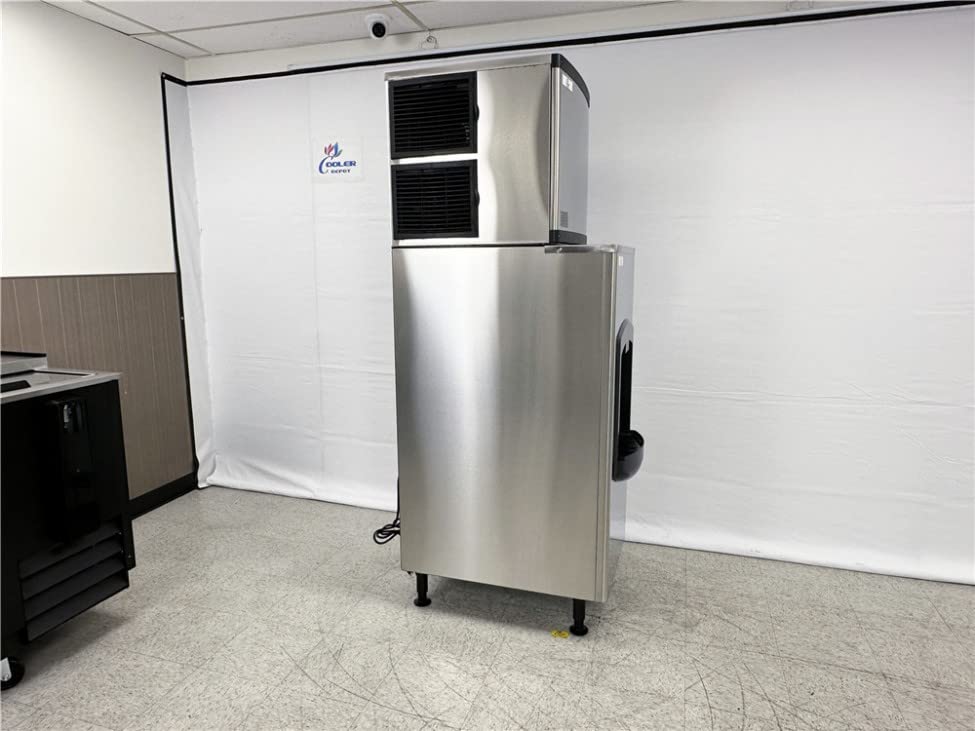 Commercial Ice Maker Hotel Ice Maker with Large Dispenser- 350 lb/per Day NSF Certified HD-130B