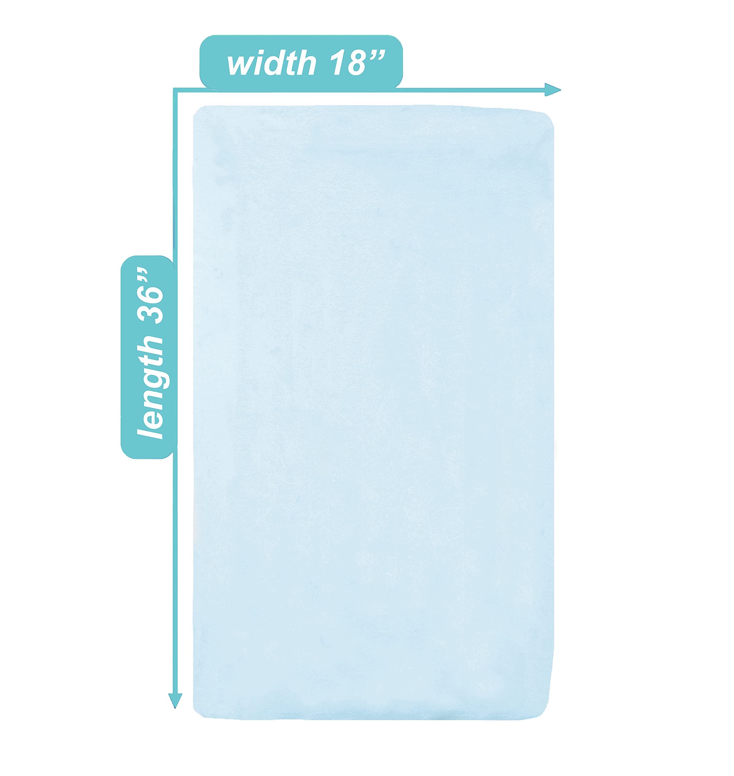 TL Care Heavenly Soft Chenille Fitted 18" x 36" Cradle/Bassinet Sheet, Blue, for Boys and Girls