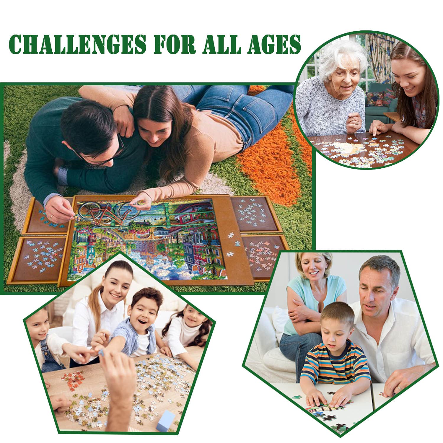 Jigsaw Puzzles 1000 Pieces Puzzles for Adults 1000 Piece-Amsterdam Canal Educational Game Toys, Family Decoration Puzzle…