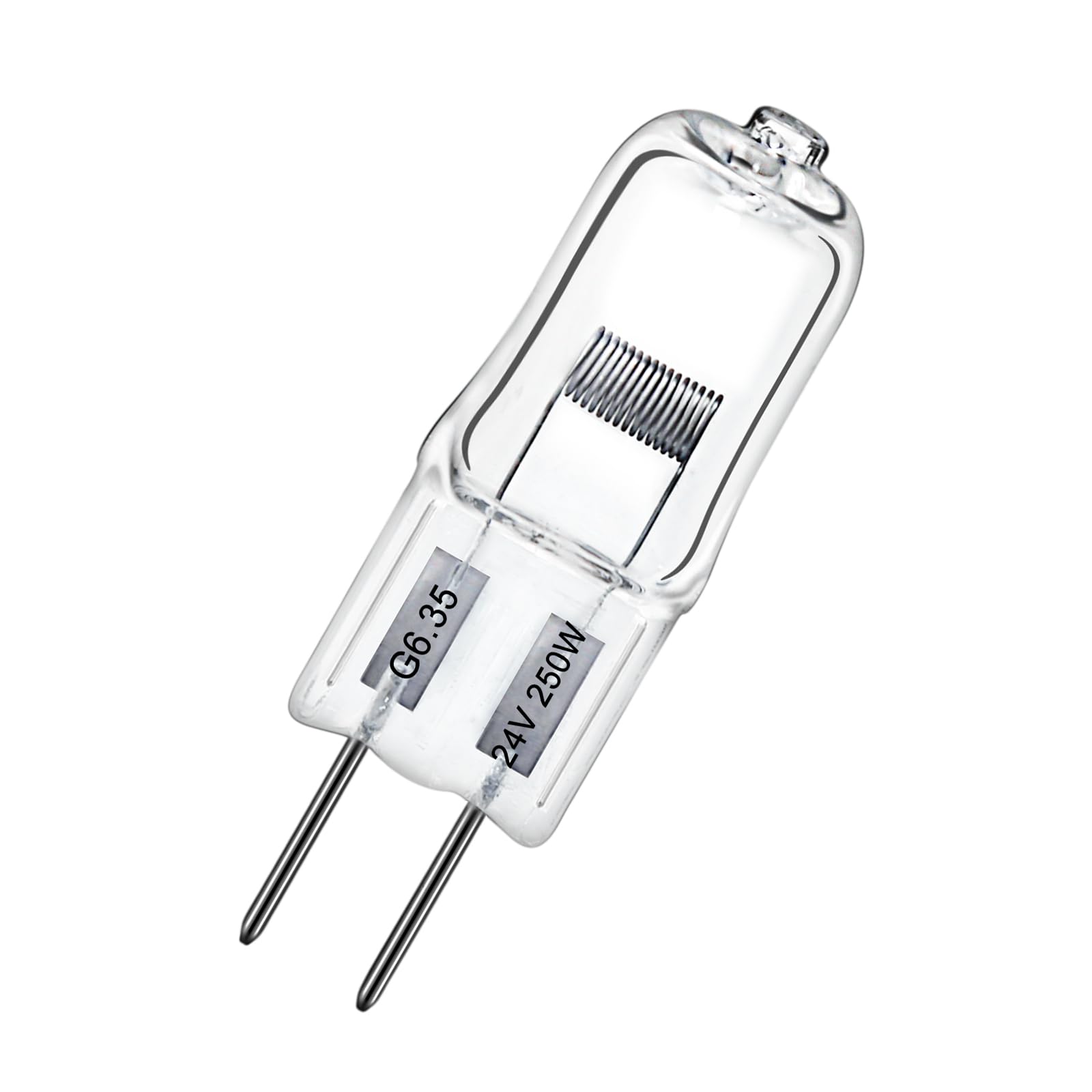LedWekei G6.35 Halogen Bulbs,24v 150w Bulb Mini Spotlight Bulbs 2 Pin Clear Capsule Lamp Bulb,Dimmable 2700K Warm White Light Bulbs (6Pack)