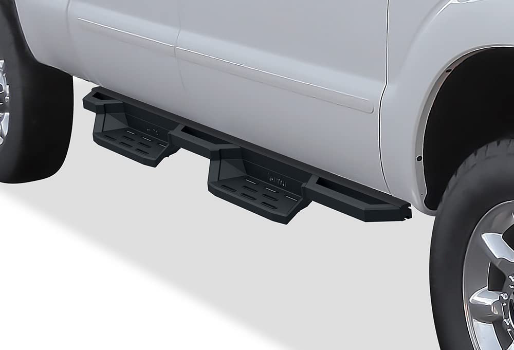 APS Stainless Steel Pocket Steps Running Boards Side Bars Compatible with Ford F250 F350 Super Duty 1999-2016 Crew Cab