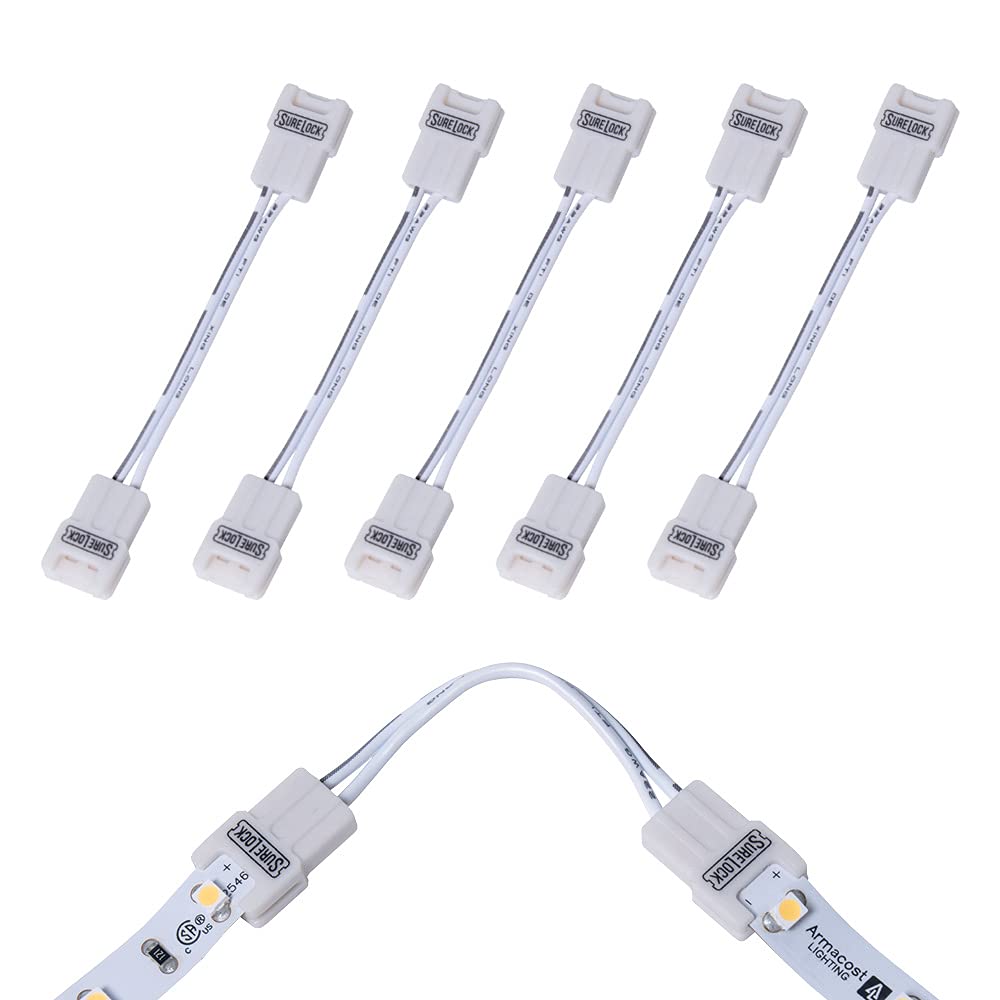 Armacost Lighting 560010 White LED Tape Light SureLock Connector Assortment Pack