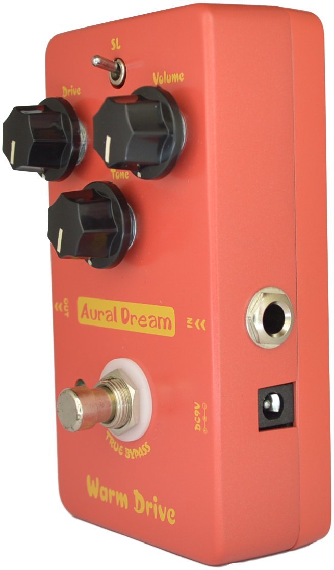 Aural Dream Warm Drive Guitar Effect Pedal includes Low-gain Blues for 2 Overdrive modes,True Bypass