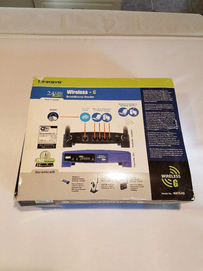 LINKSYS Wireless-G 2.4 GHz 54 Mbps Broadband Router WRT54G ver.2 Complete