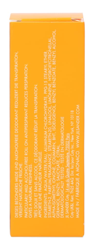 Jil Sander - Sun for Women - 50ml Deo Roll On - Antipersipant