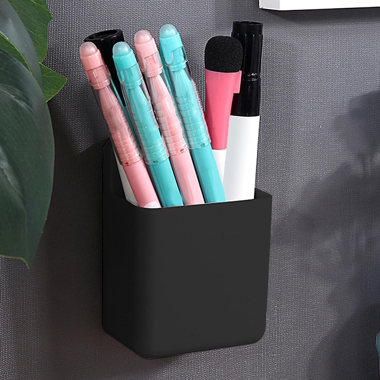 Black Remote storage box TV Remote Holder Wall Mounted Remote Control Organiser Wall Remote Adhesive Mount,Remote Container, Home Storage And Organization Box for Storing Remote Control, Cell Phone