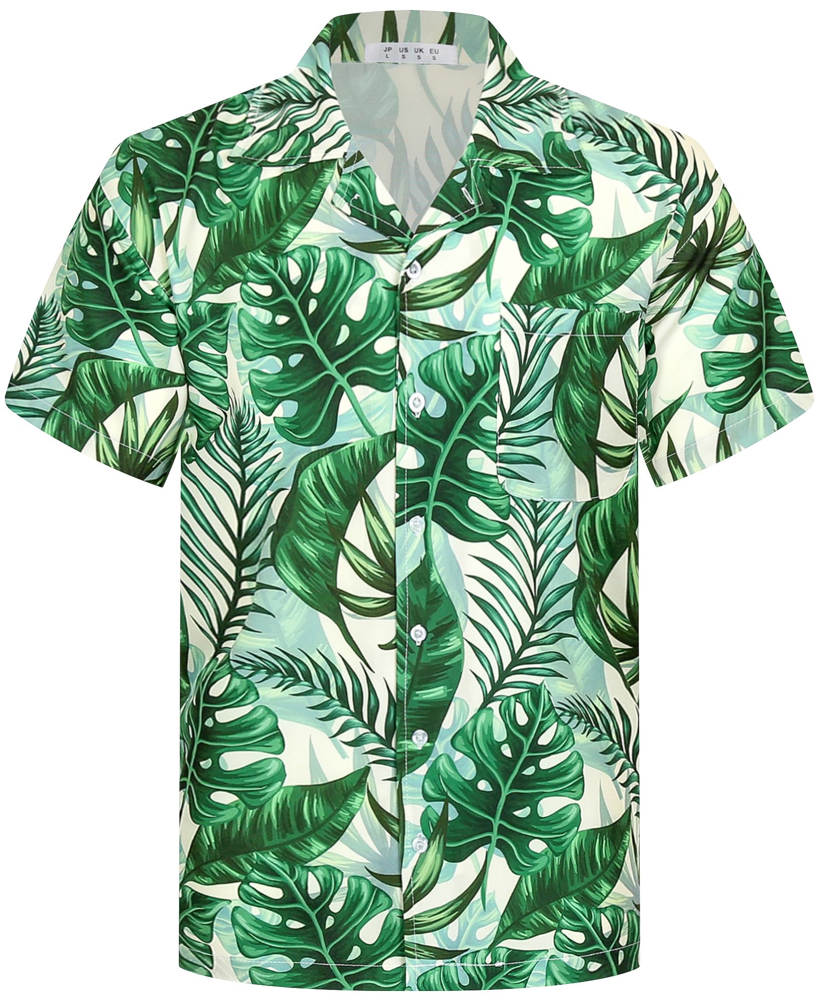 APTRO Men's Hawaiian Shirt Relaxed Fit Casual Short Sleeve Shirts HWS032 L