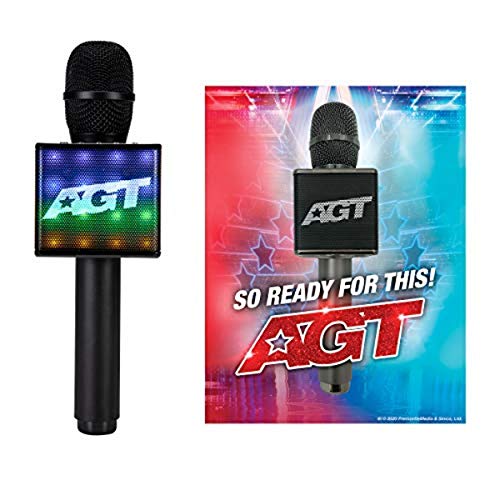 America’s Got Talent Deluxe Microphone by First Act Play, Duo Color Black & Gray Wireless Mic, Includes Poster, USB Cable – for Singing, Karaoke, Parties - Amazon Exclusive