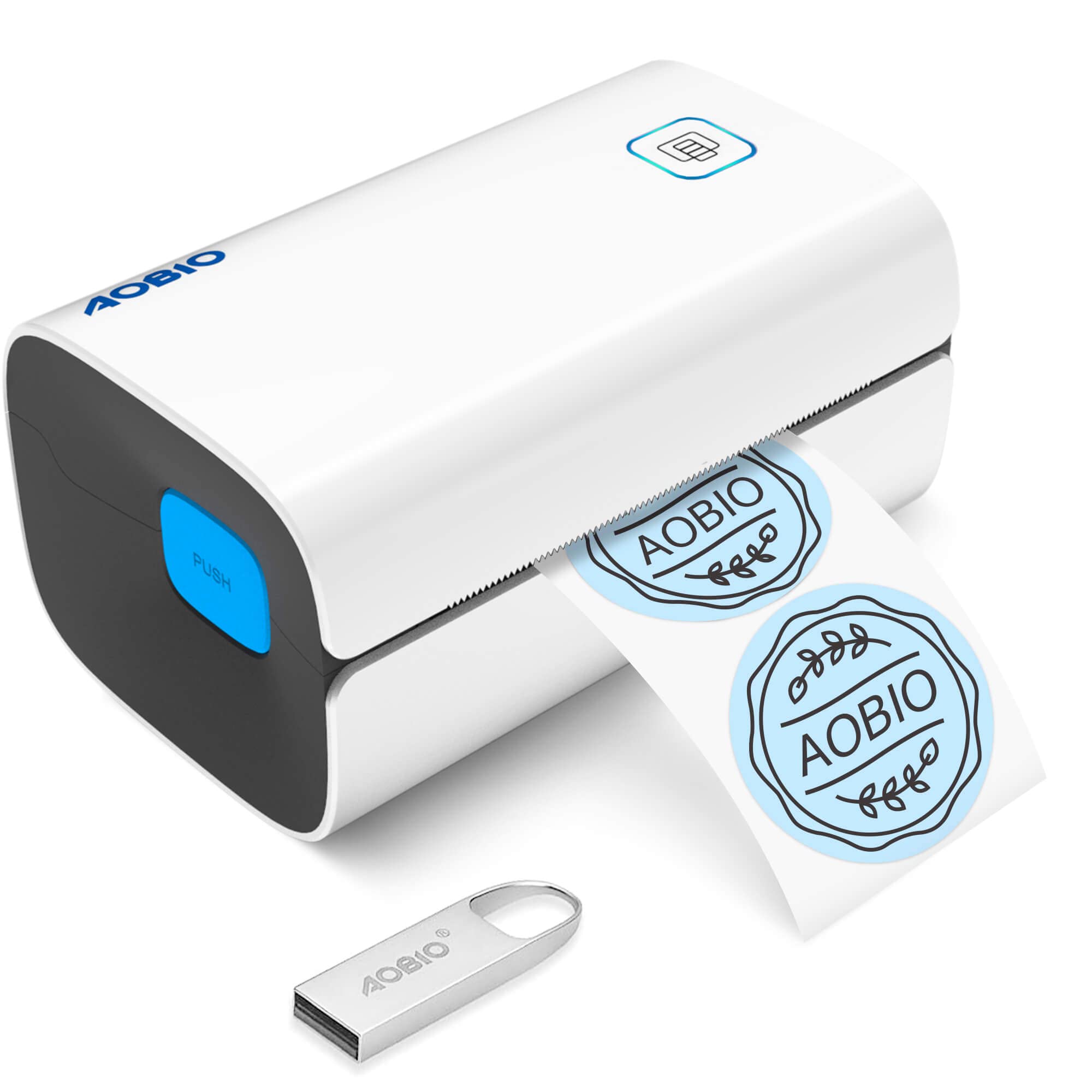 AOBIO Thermal Label Printer 4 x 6 - Shipping Label Printer - High Speed Desktop Label Printer for Barcodes, Mailing, Labels and Compatible with Amazon, Ebay, Shopify, FedEx, Ups, DHL, USPS