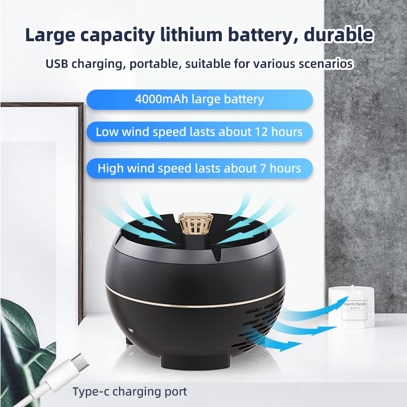 BAIRUTONG 2 in 1 smokeless ashtray,best gift for smokers,Rechargeable smokeless ashtray suitable for home, office, club etc(Plastic ashtray)