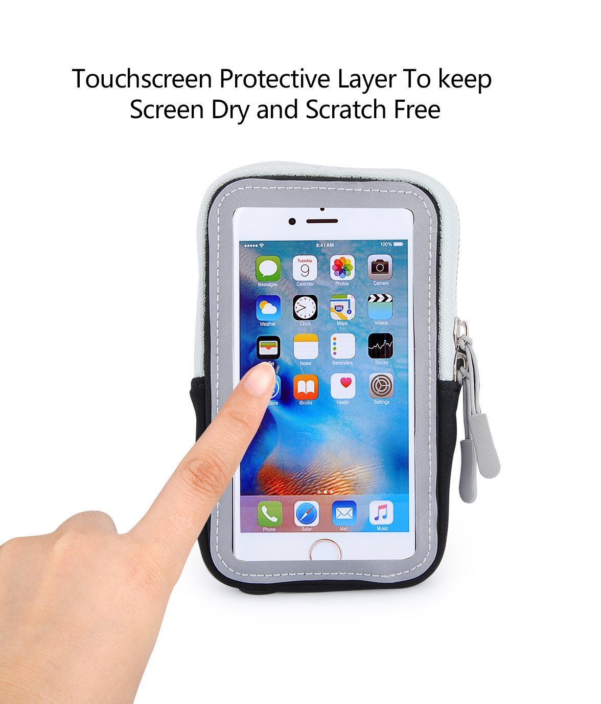 Armband for iPhone 14 Pro / 13/12 / 11, Galaxy S21 Fe, S23 Plus, S22 Plus, S21 5G, S23 S22 S20 S10, A54 5G, A22 A32 A51 A10, Note 10, S10 Plus S9 Plus Phone Running Arm Bag Case Holder Pouch Black