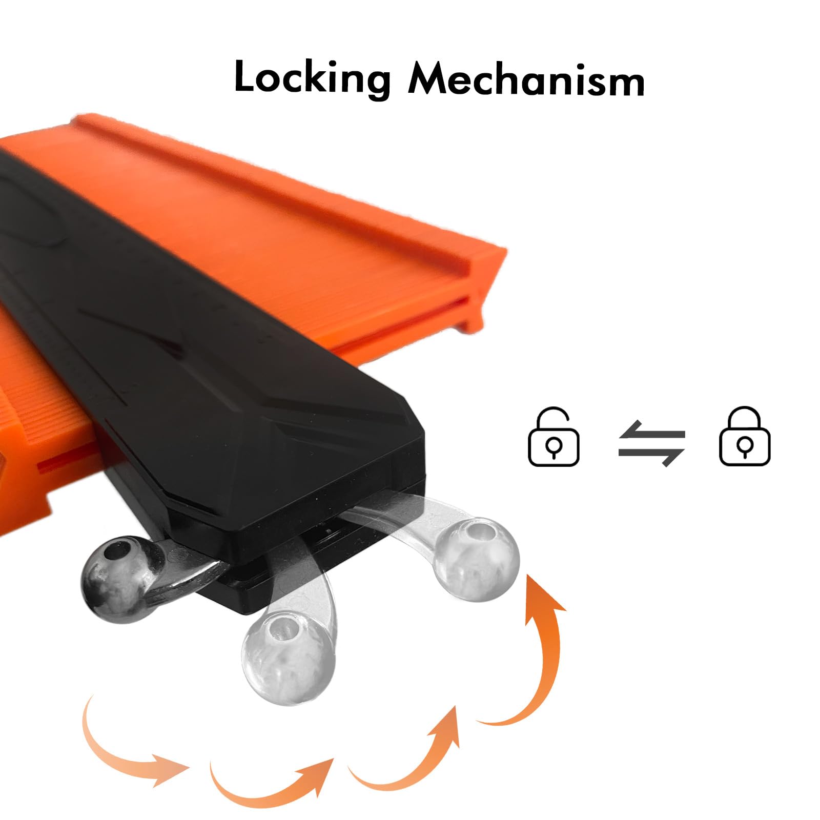 BlazeTech 12"& 5" Contour Gauge Tool - Super Gauge Shape and Outline Tool with Lock,Measuring Tools Precisely Copy Irregular Shape Duplicator for Flooring, Carpenter, Construction,Title,Corner