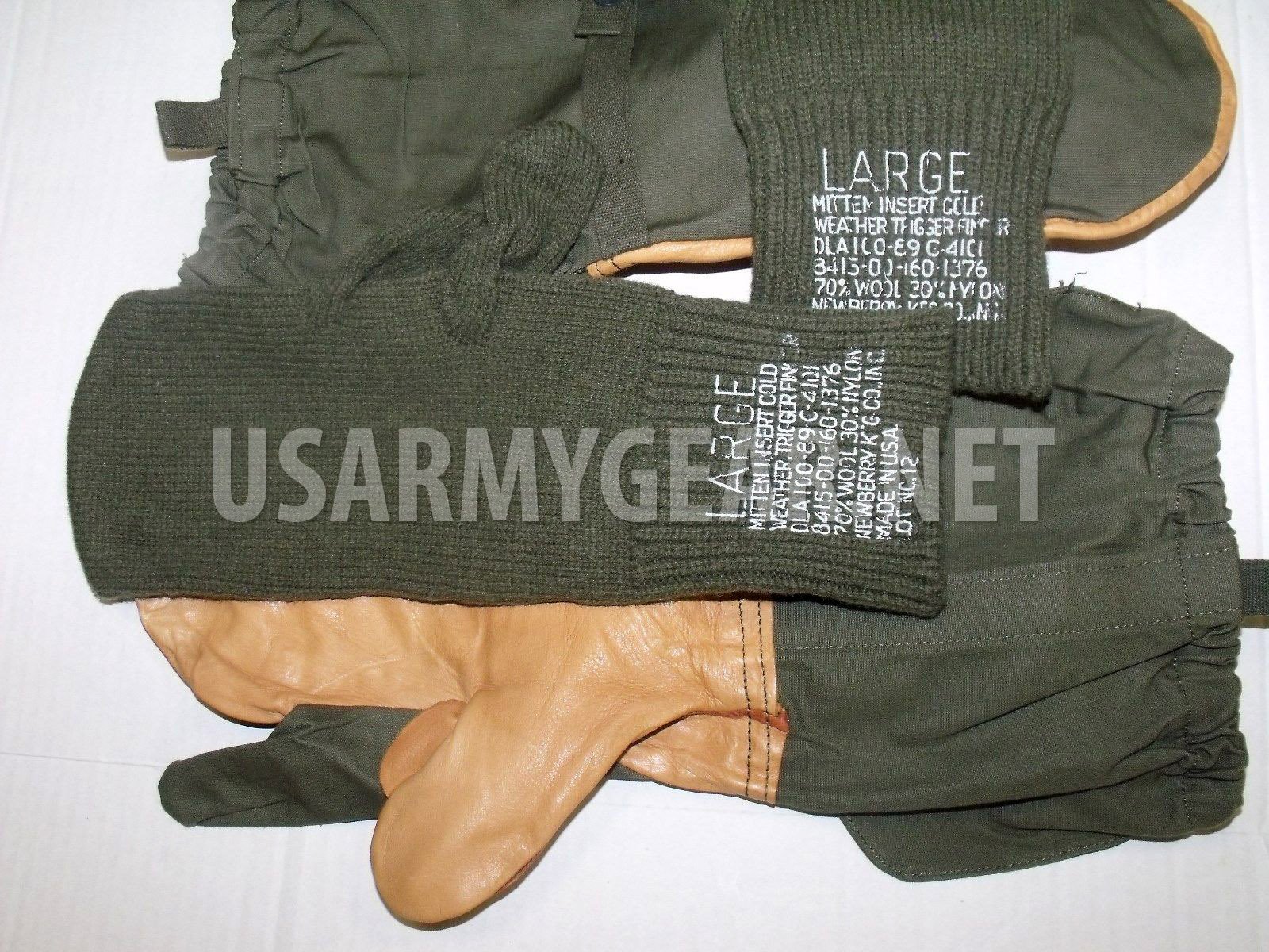 Army Cold Weather Military Trigger Finger Hunting Sniper Gloves Mitten Insert L Large