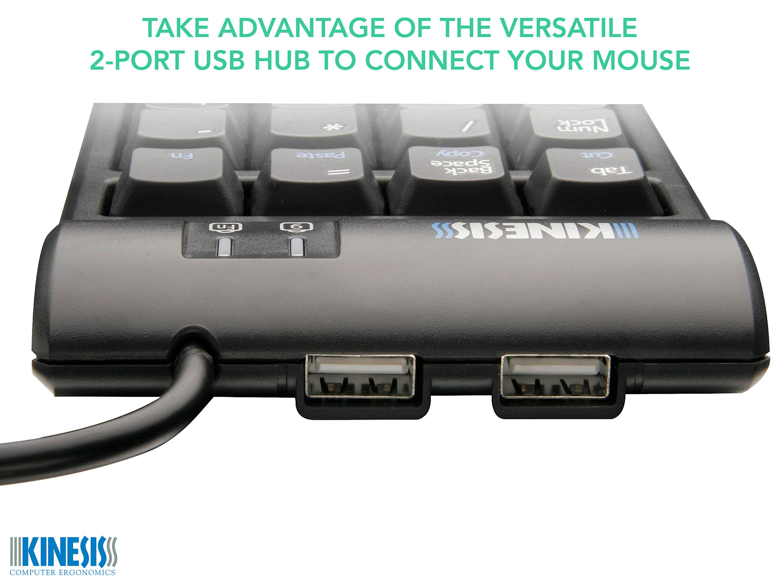 KINESIS USB Freestyle2 Numeric Keypad (PC), Dark gray