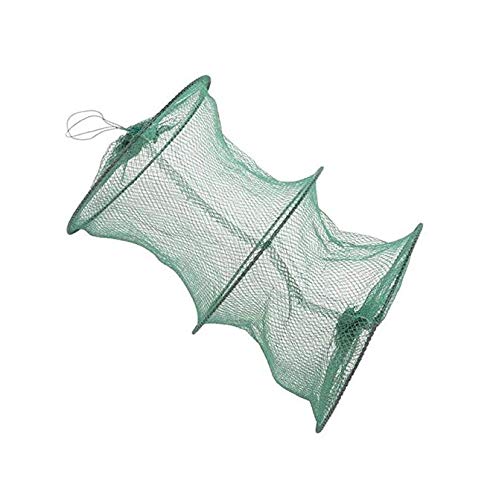 Amandaus 2 Layers Portable Fishing Net Fish Shrimp Cage Cast Net Fishing Trap Network Foldable Fishing Net Tackle 37 x 30cm