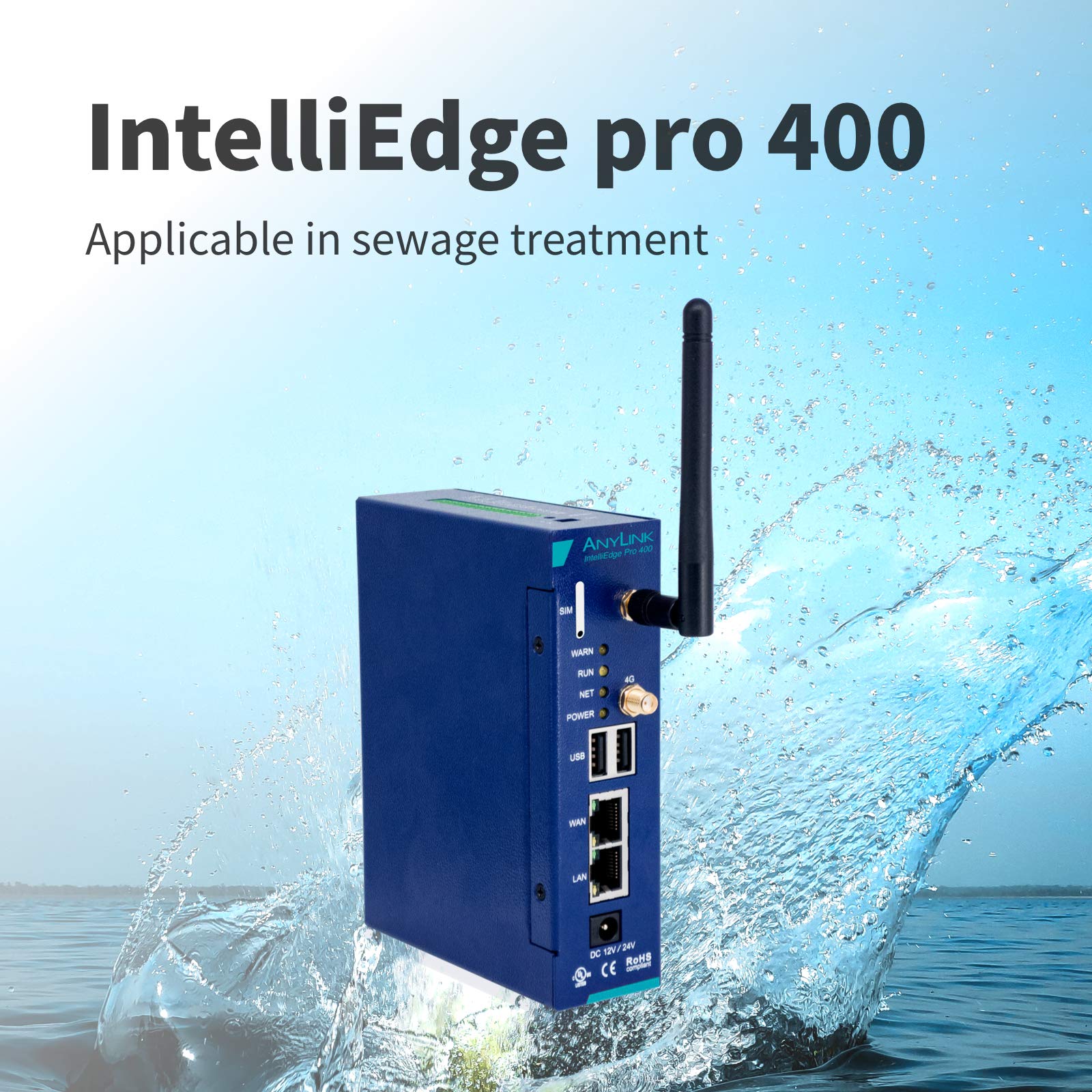 AnyLink IntelliEdge Pro-400 Industrial Cloud IoT Smart Life Management Mini IoT Box Edge Server,4GB