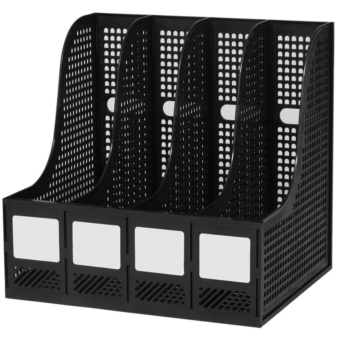 Arnos Eco Tidy Storage Rack for Lever Arch Polypropylene 4 Sections W320xD265xH310mm Black Ref E147
