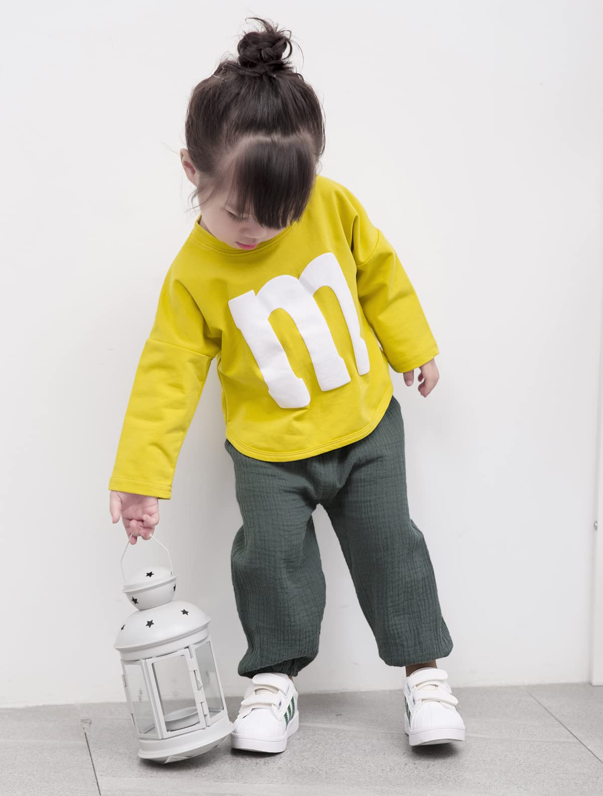 BULINGNA Cute Toddler Kids Baby Boy Girl Casual Eelastic Harem Long Pants Bloomers (Green, 3-4 Years)