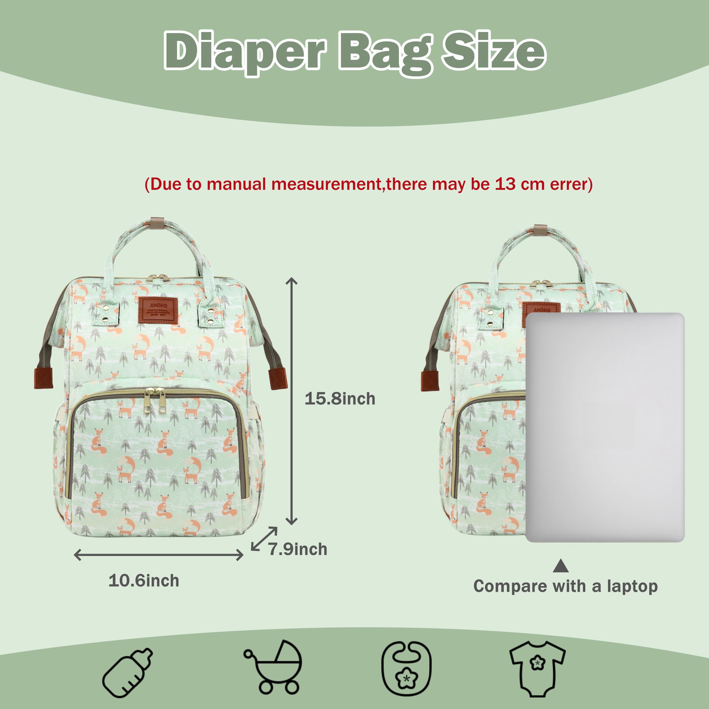 Armbq Baby Diaper Bag Backpack Multi-Function Waterproof Diaper Bag for Baby Care Travel Essentials Back Pack for Mom