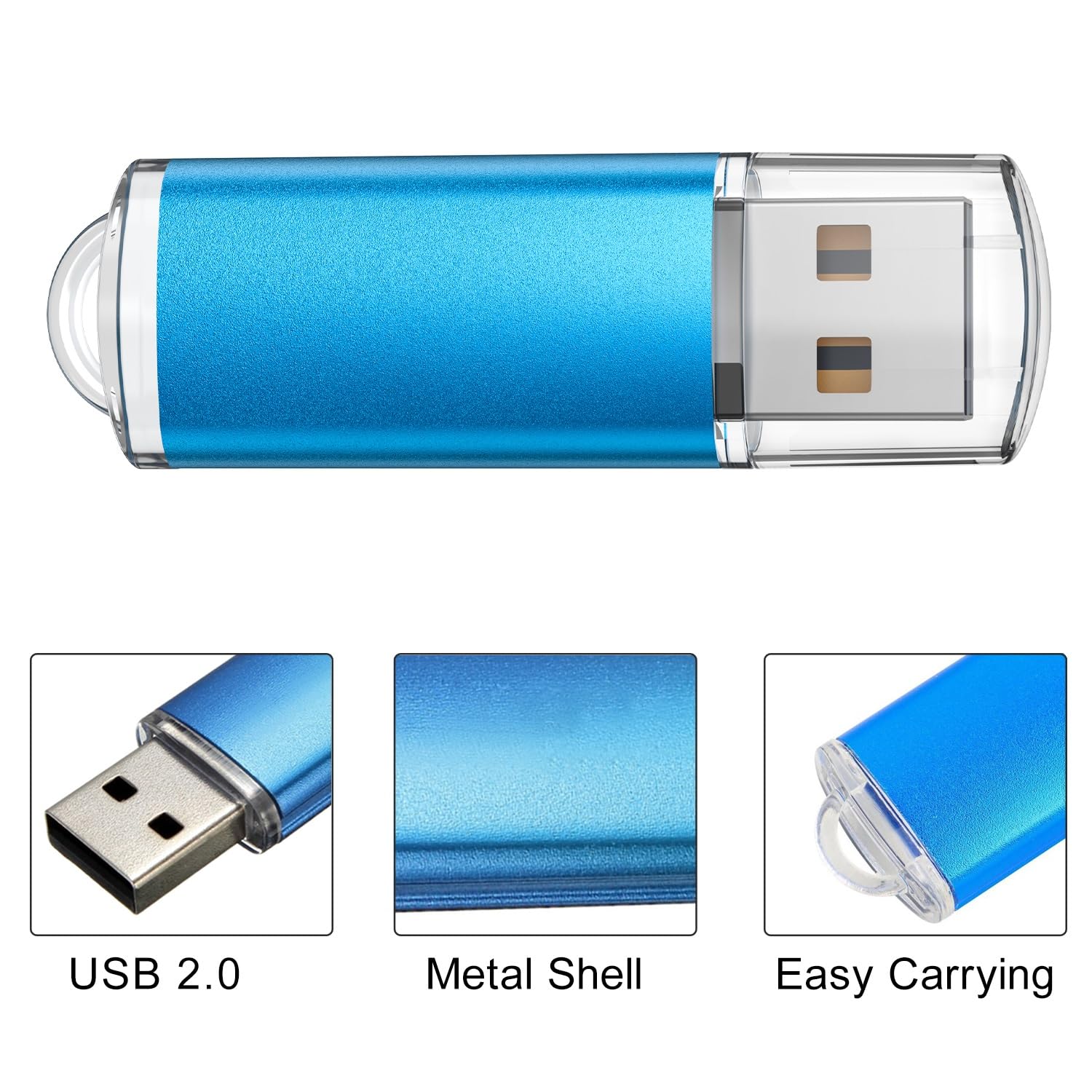 TOPESEL USB Flash Drive 5 Pack 32GB USB 2.0 Flash Drive Memory Stick USB Drive Jump Drive USB Storage Flash Drives Pen Drive Thumb Drives (5 Mixed Colors: Black Blue Green Red Silver)