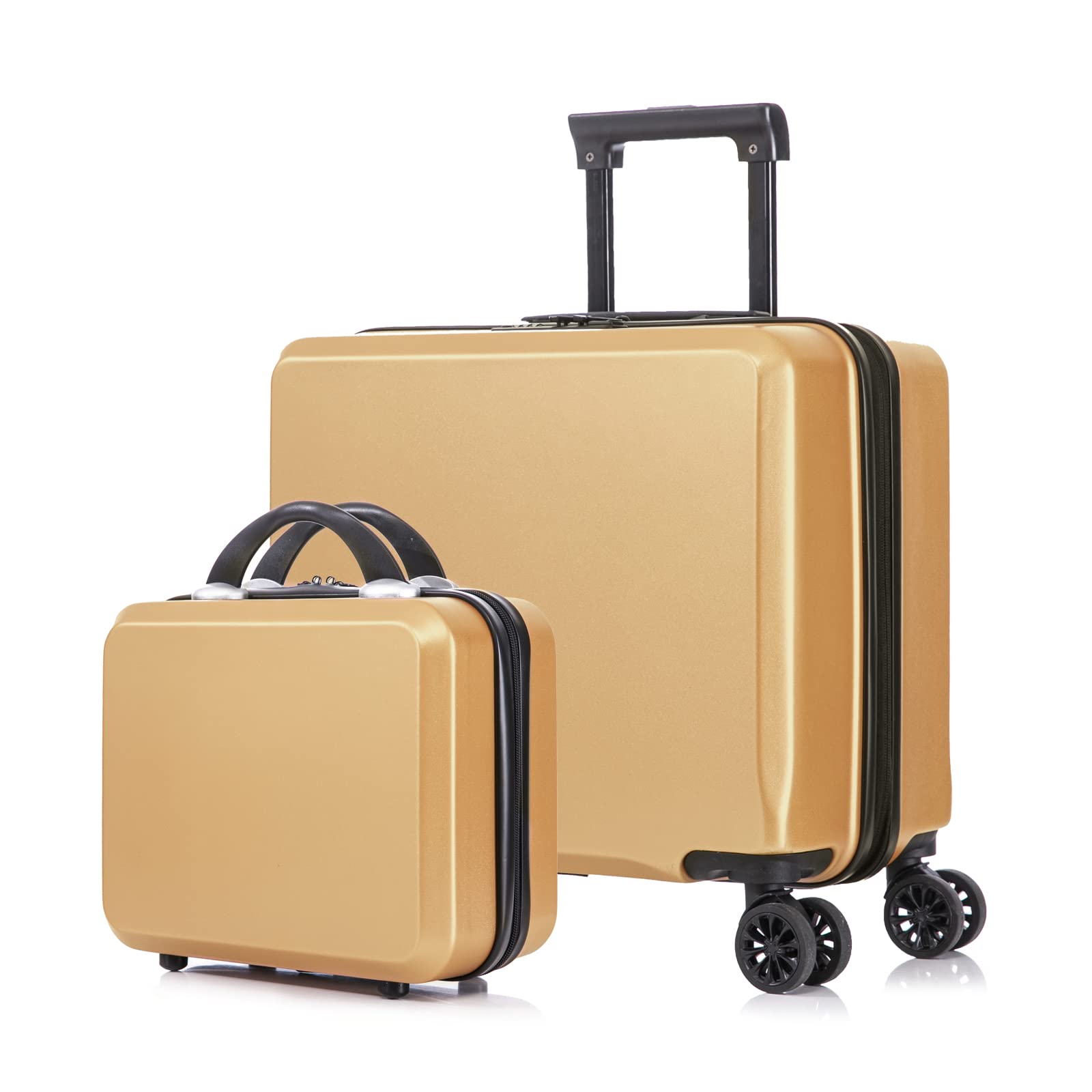 Apelila 4PC Luggage Sets -Carry On Luggage Hardshell Luggage Sets Carry On Spinner Luggage Traveling Suitcase
