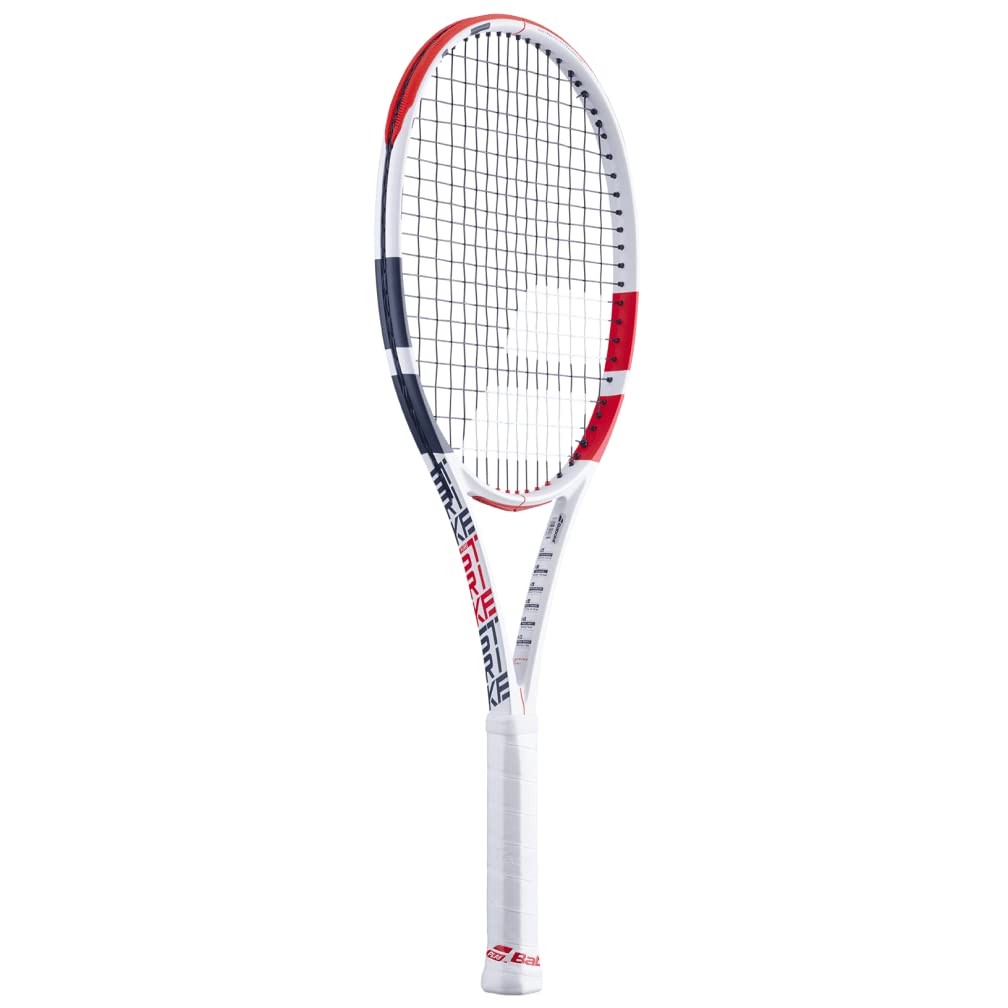 Babolat Pure Strike Team Tennis Racquet Racquet - Strung with 16g White Babolat Syn Gut at Mid-Range Tension (4 1/2" Grip)