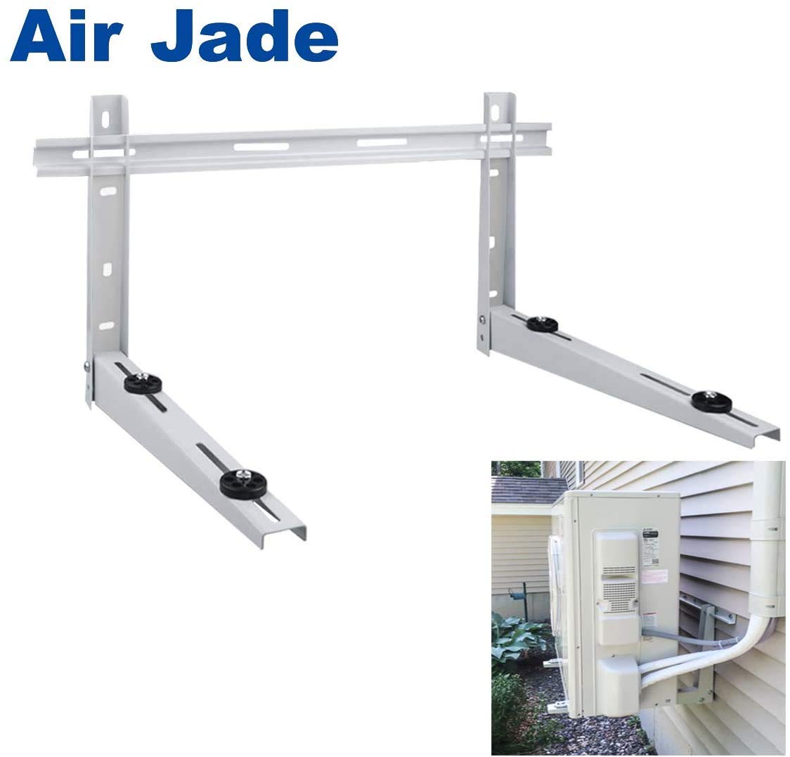 Air Jade Mini Split Bracket with Cross Bar, Heavy Duty Foldable Wall Mounting Bracket for Ductless Mini Split Air Conditioner Heat Pump Systems, 9000-36000 BTU Condenser, 450 lbs