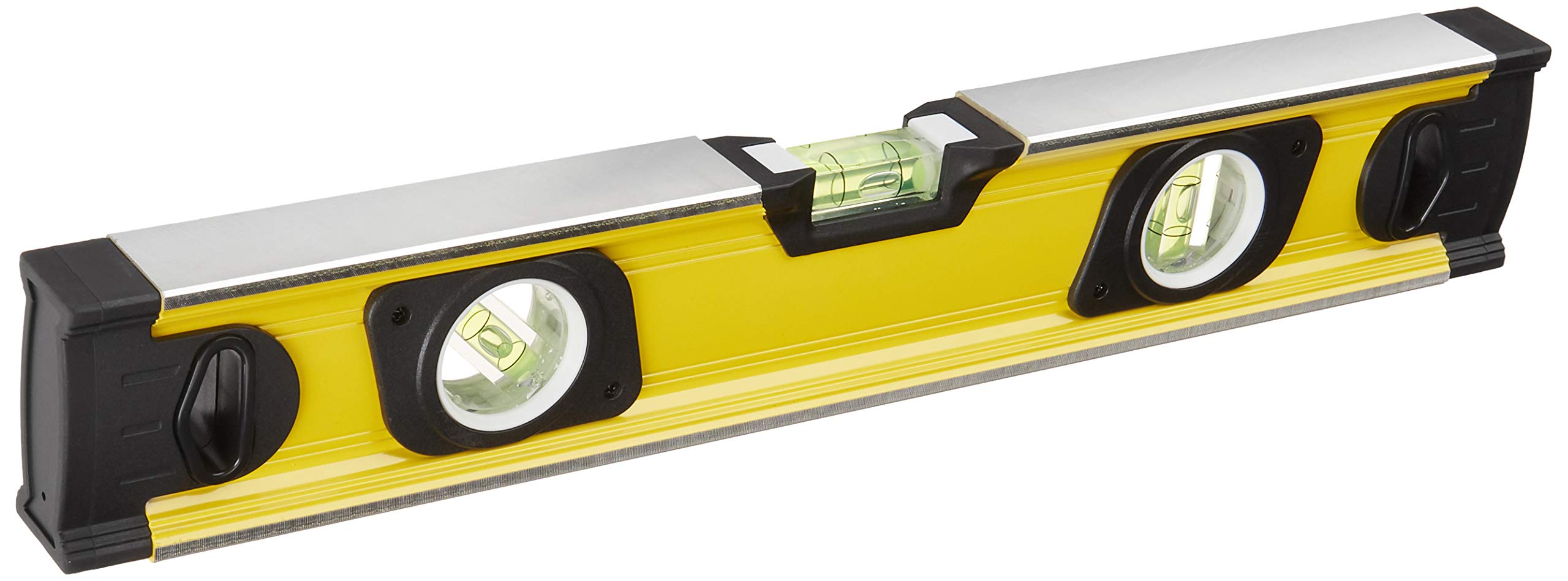 Amazon Basics 16-Inch Heavy-Duty, Shock-Resistant Aluminum Alloy Magnetic Spirit Level with Adjustable Carrying Bag