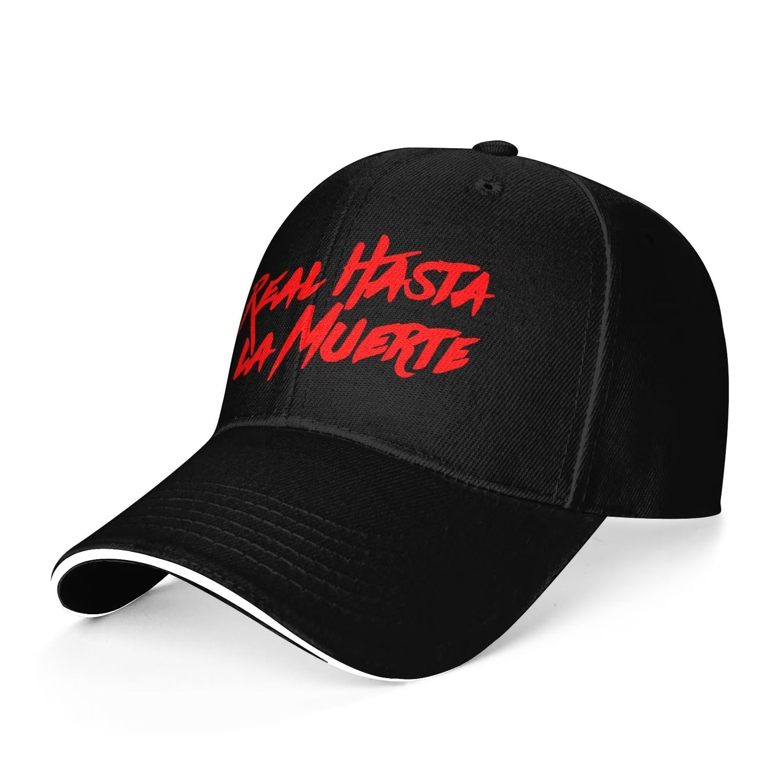 Anuel-AA Hat Adult Unisex Cool Real-Hasta-La-Muerte Hat Adjustable Sandwich Baseball Hats for Men&Womens Black