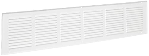 Amazon Basics 1RA3006WH White 30" W X 6β H Return Air Grille Duct Cover for Ceiling and Wall 1 Pack
