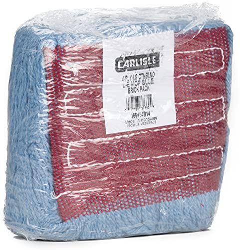 Carlisle FoodService Products 369454B14 Looped-End Mop Head With Red Band, Large, Blue