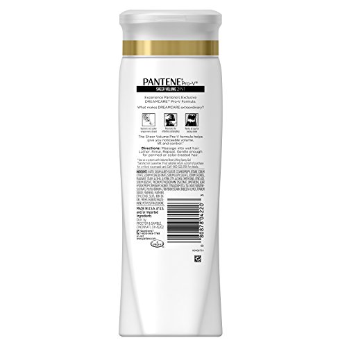 Pantene Pro-V Volume 2-In-1 Shampoo & Conditioner 12.6 Fl Oz (Pack of 3)