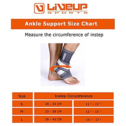 Ankle Brace - Ankle Support with Adjustable Compression Wrap for Men and Women, Running Basketball Protects Against Chronic Ankle Strain, Sprains Fatigue (M-Single(13"-15"))