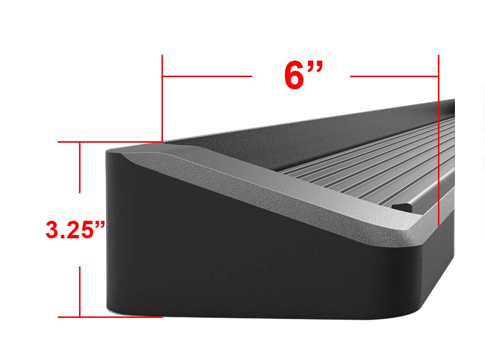 APS Running Boards (Nerf Bars Side Steps Bars) Compatible with Jeep Wrangler JL 2018-2024 2-Door (Factory sidesteps or Rock Rails Have to be Removed) (Black Powder Coated Running Board Style)
