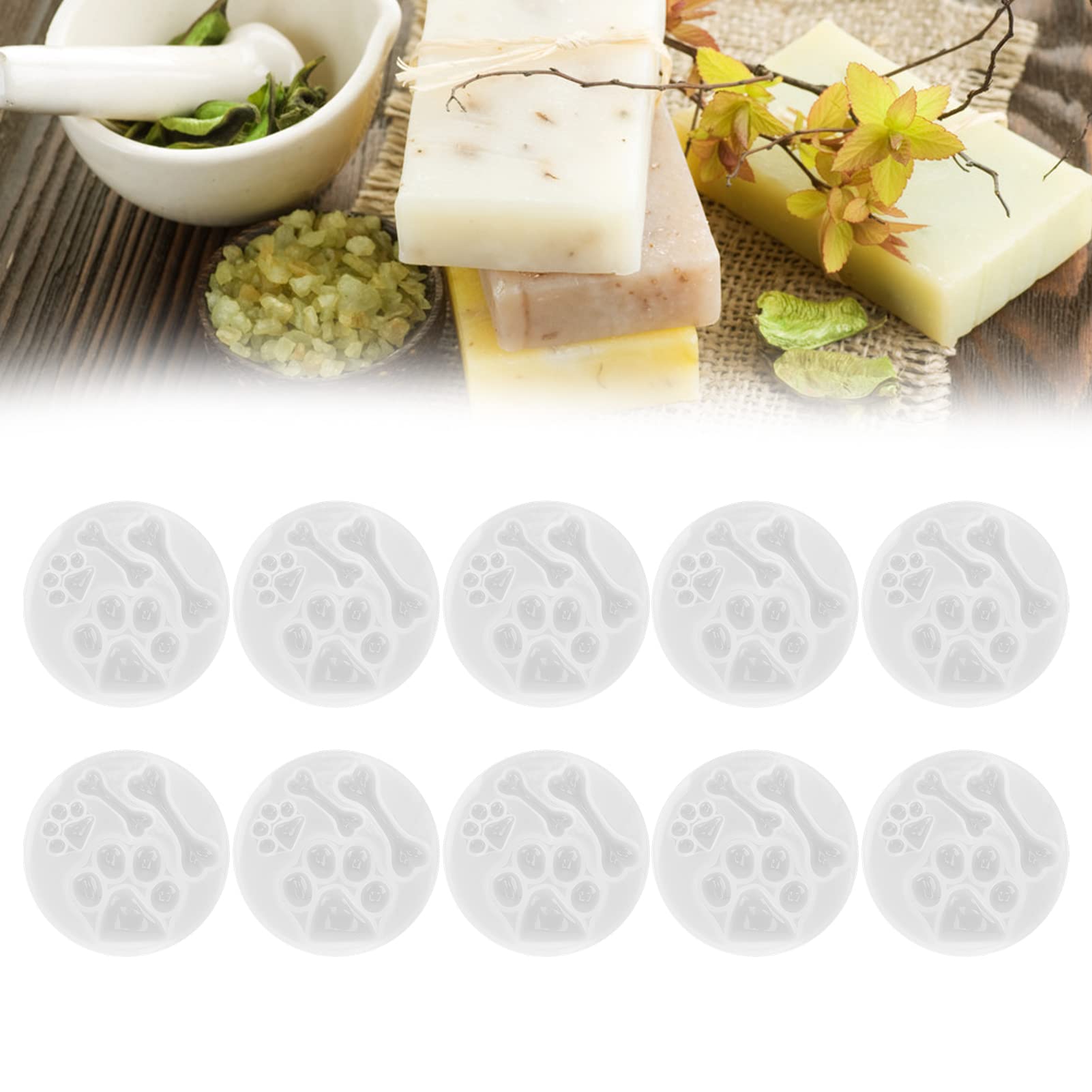 Aroma Soap Mold, DIY Crystal Resin Easy Release Cat Claw Bones Soap Making Kit for Aroma Soap