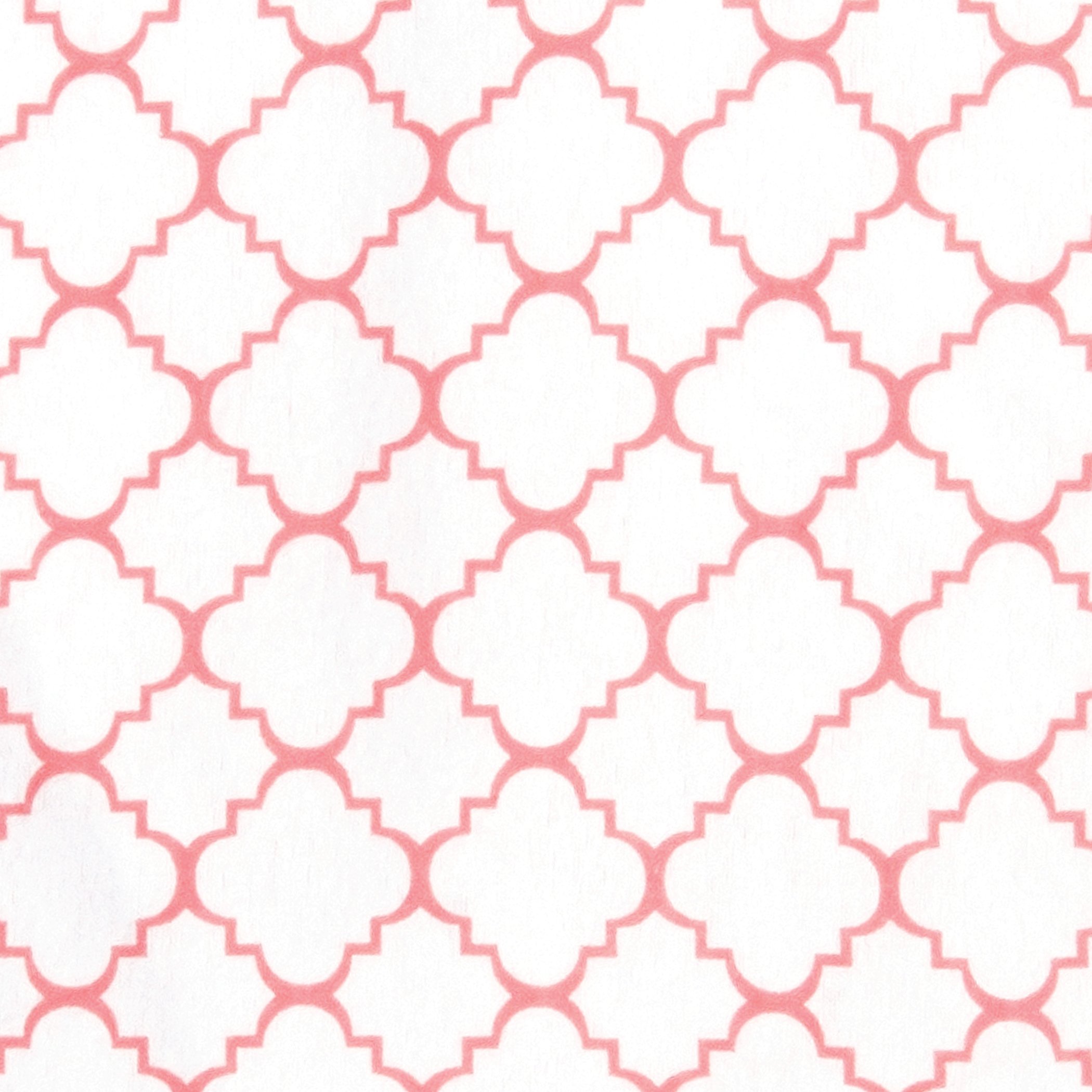 Trend Lab 100% Cotton Quatrefold Deluxe Flannel Fitted Crib Sheet, Coral Pink