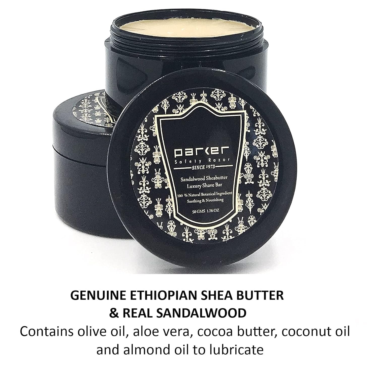 Parker Sandalwood & Shea Butter Shaving Soap 1.76 oz. Each – 2 Pack
