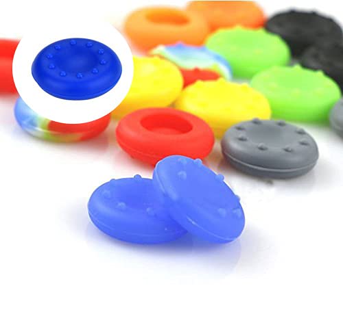MauSong 20 Pieces Silicone Thumb Grips Caps Thumb Stick Protect Cover Replacement Parts Compatible with Xbox One, PS4 Controllers, Multi-Color