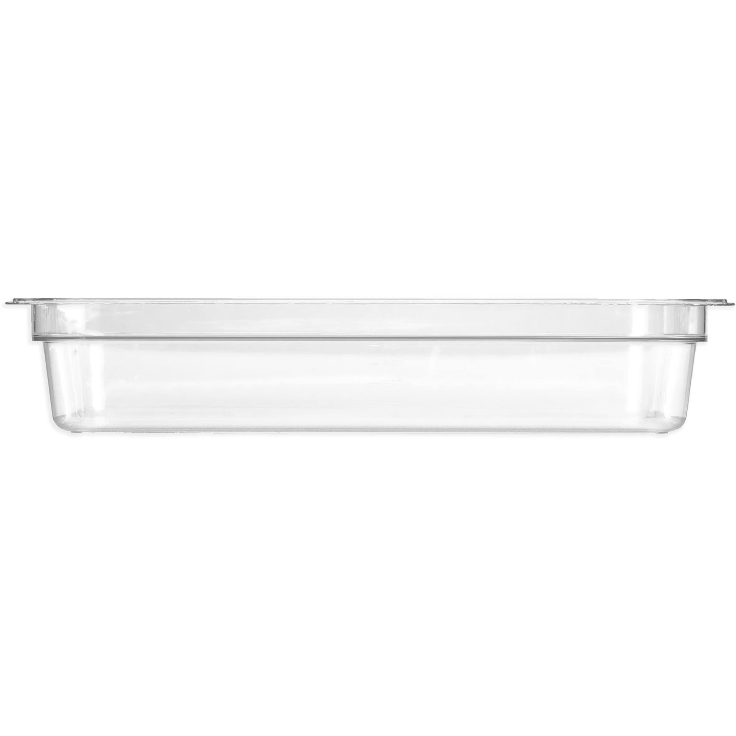 Carlisle FoodService Products StorPlus Plastic Full-Size Food Pan, 4 Deep Food Storage Container with 11 Quart Capacity, Polycarbonate, Full Size, Clear